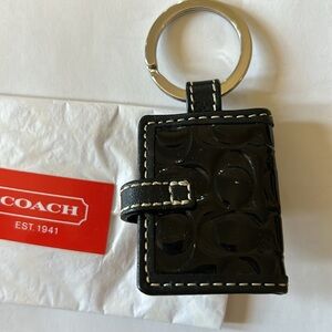 Coach | Accessories | Coach Black Patent Leather Keychain Purse Charm ...